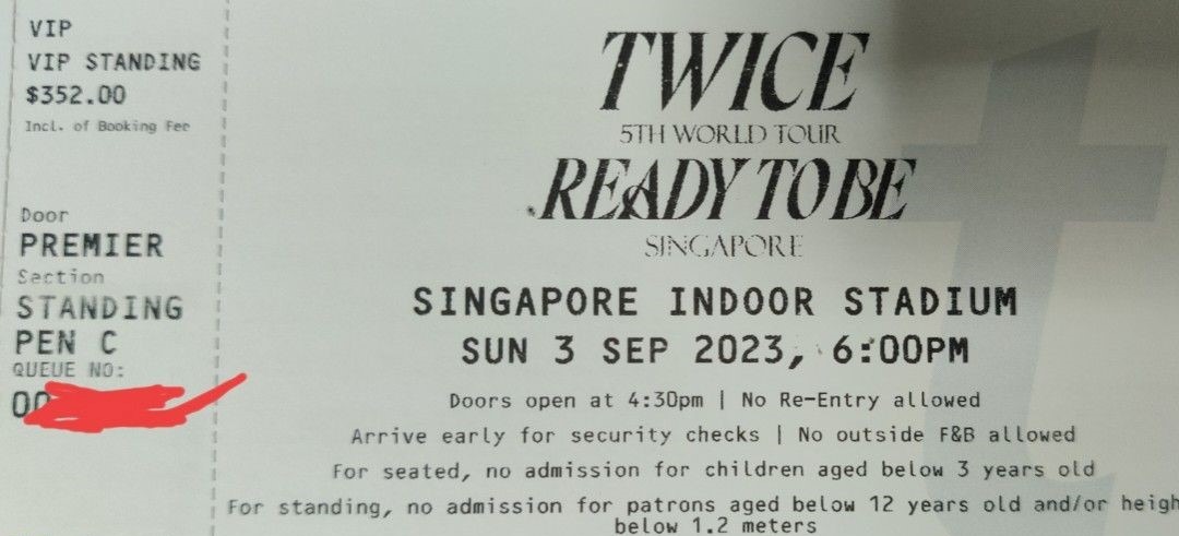 Twice VIP Pen C, Day 2, Tickets & Vouchers, Event Tickets on Carousell
