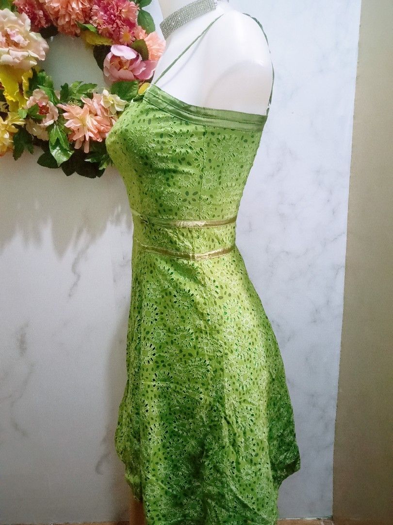 Vintage green fairycore dress on Carousell