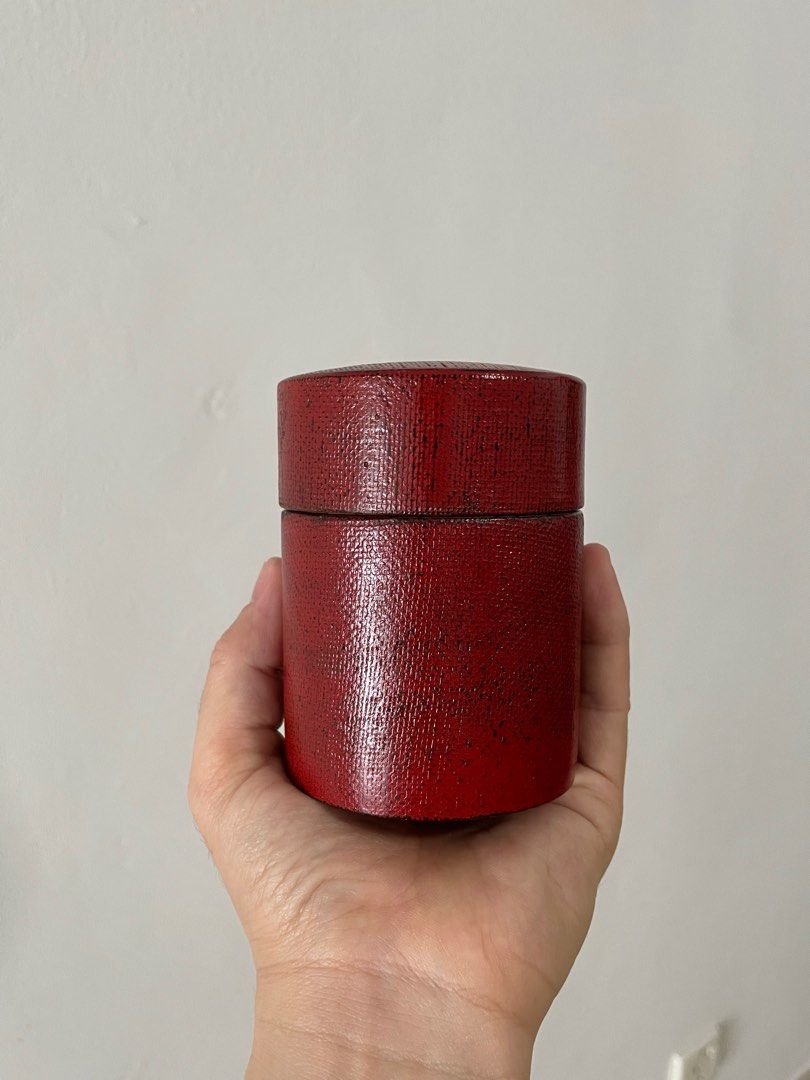 Vintage Japanese lacquer tea cups and tea tin, Hobbies & Toys ...