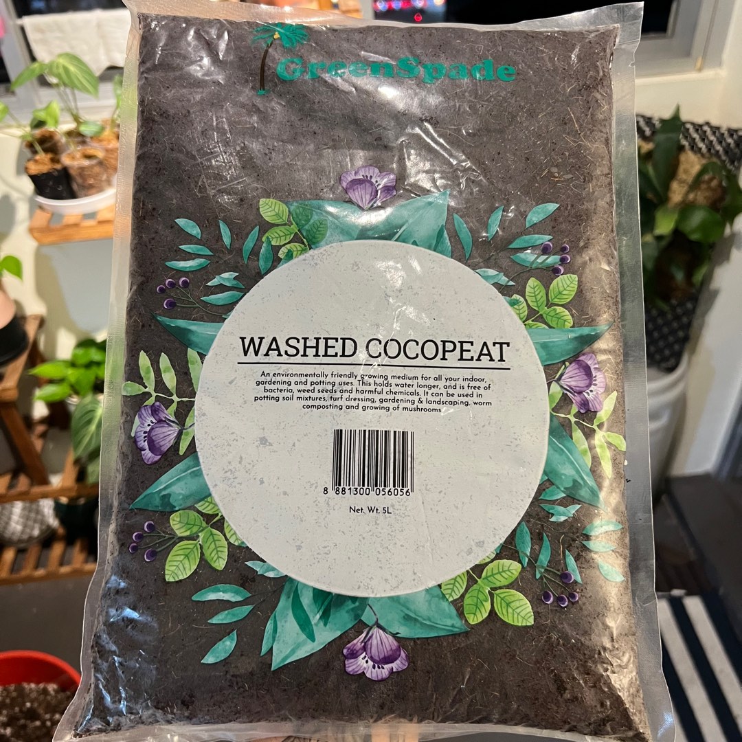 Washed Coco Peat 5L, Furniture & Home Living, Gardening, Garden Soil ...