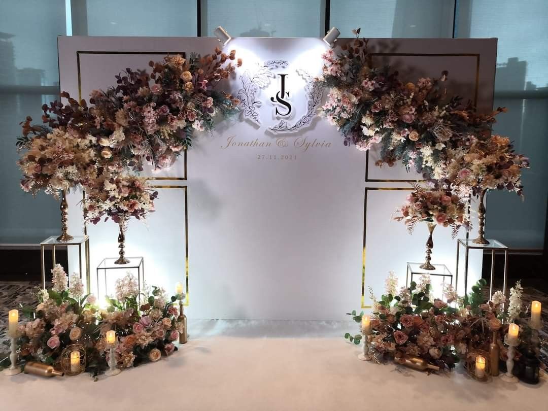 Wedding ceremony setup pakej perkahwinan pelamin garden theme church ...