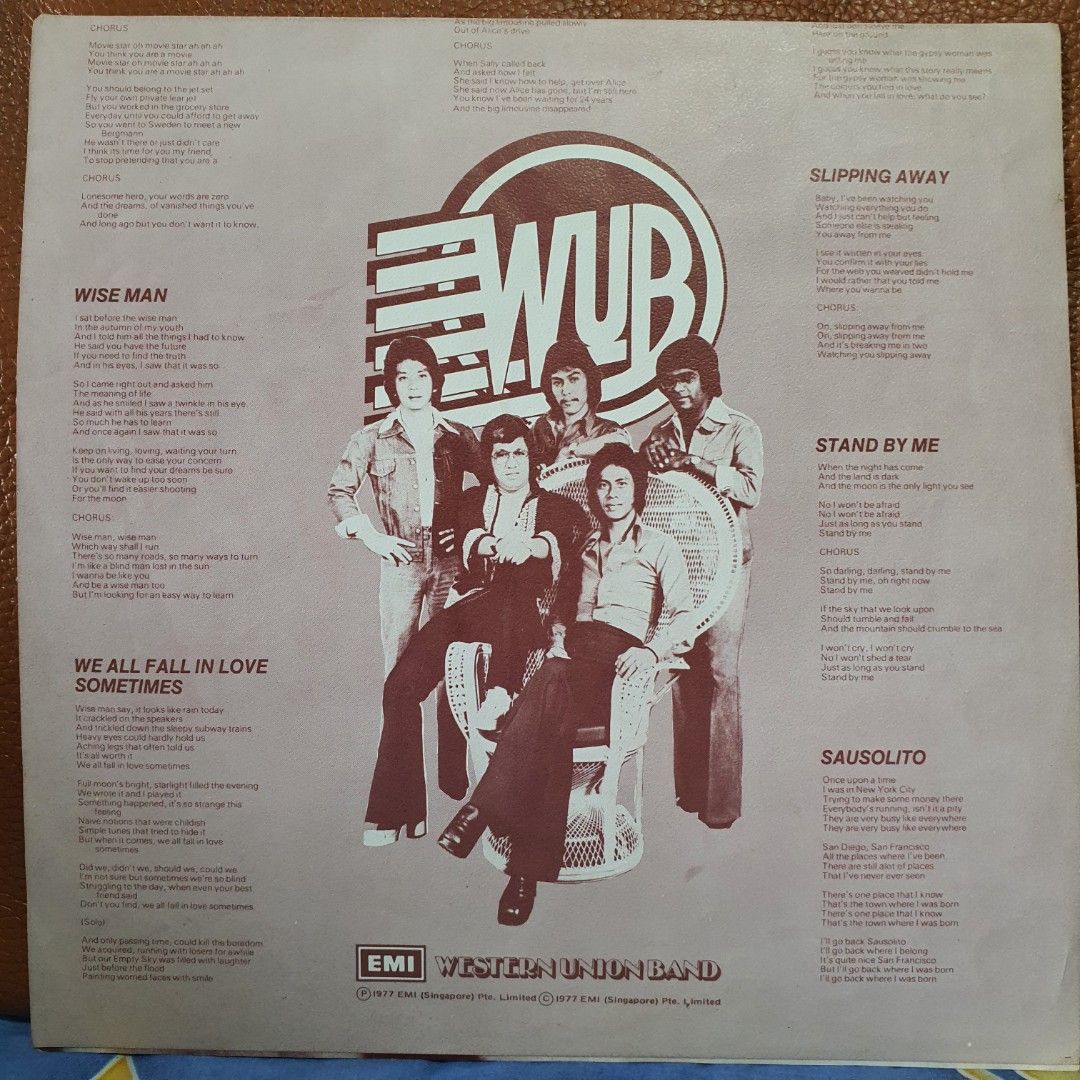 Western Union Band WUB Vinyl Record ELP, Hobbies & Toys, Music & Media ...