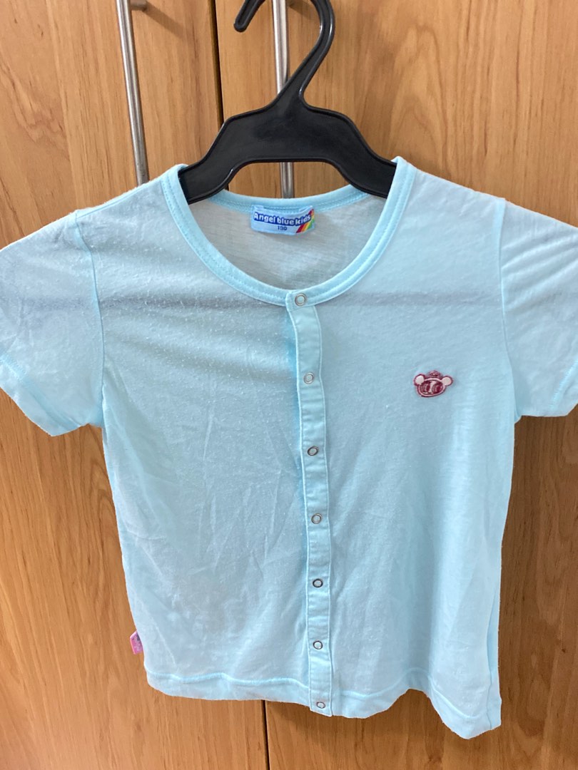 y2k authentic angel blue baby tee on Carousell