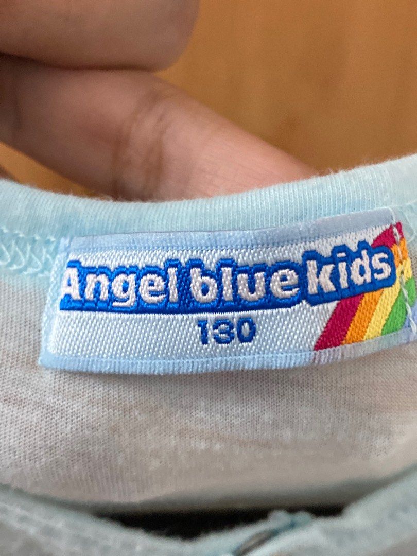 y2k authentic angel blue baby tee on Carousell