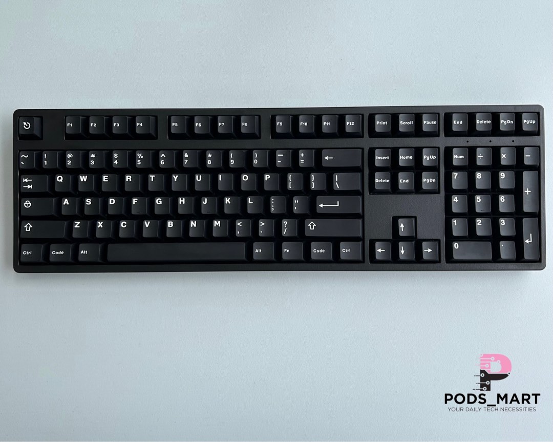 100% 108% Full sized Custom Mechanical Keyboard (WOB black keycaps ...