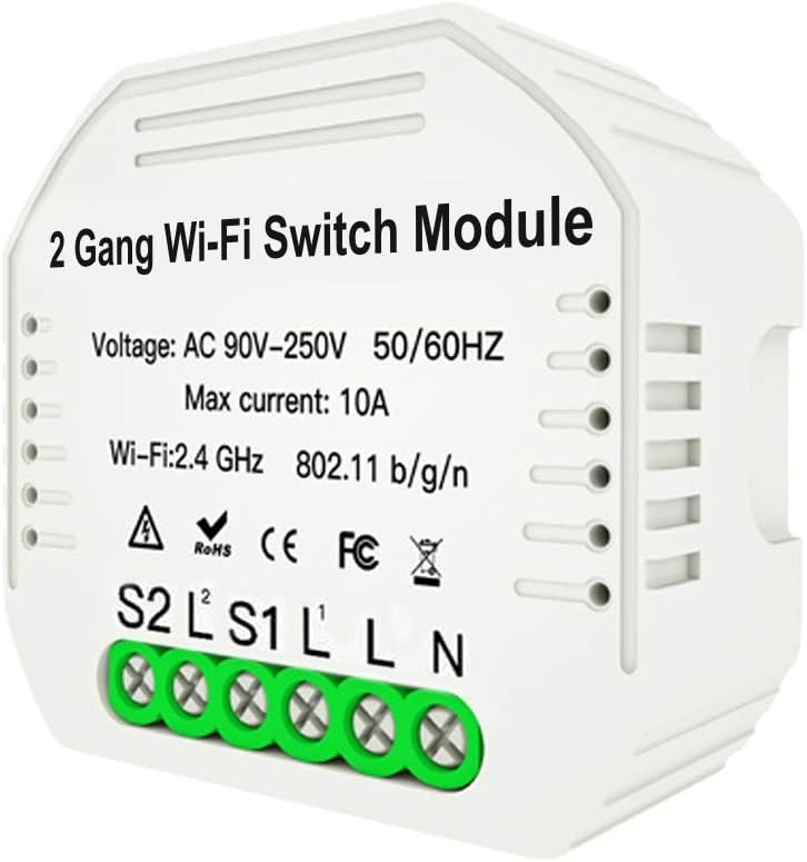 1519) SAMOTECH MS104B WIFI SWITCH (2 GANG 2 WAY WIFI SWITCH), TV & Home ...