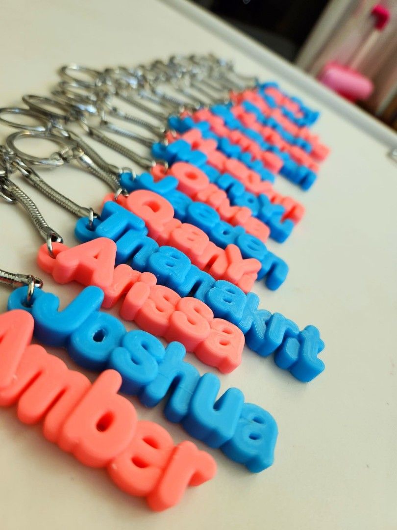 3d printed custom keychain name, Hobbies & Toys, Stationery & Craft ...