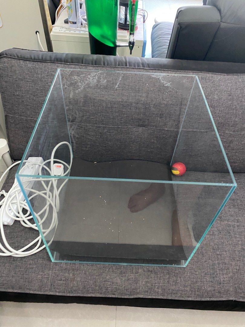 45cmx45cmx45cm Square fish tank crystal glass aquarium for Oscar ...