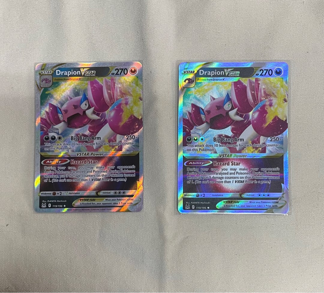 $3 for both Drapion Vstar, 119/196 Lost Origin, Pokemon tcg v vmax ex ...
