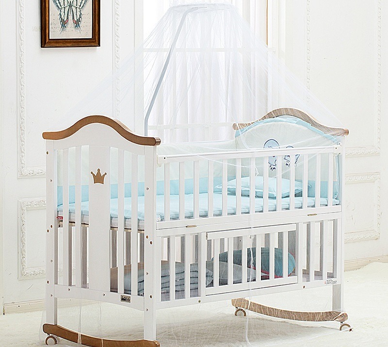 6-in-1 Multifunctional Baby Cot Cradle Crib Bed Bayi Katil Luxury Good ...