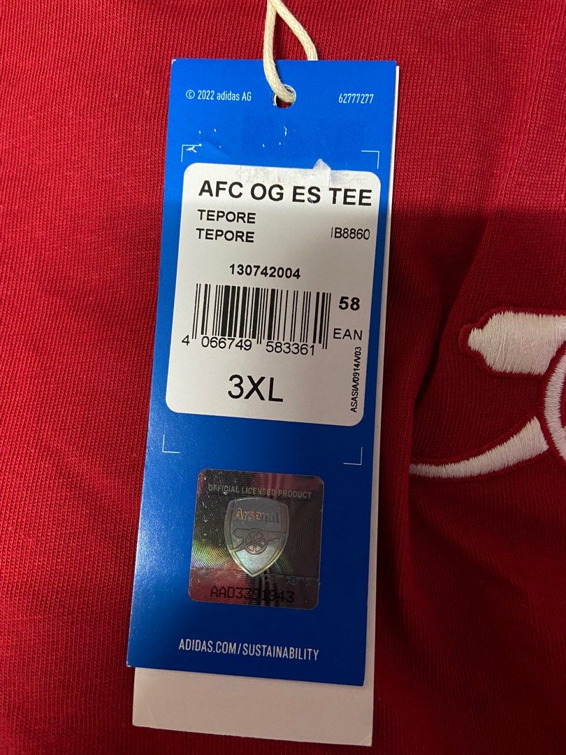 Adidas originals x Arsenal classic gunner home tee shirt - xl, Men's ...