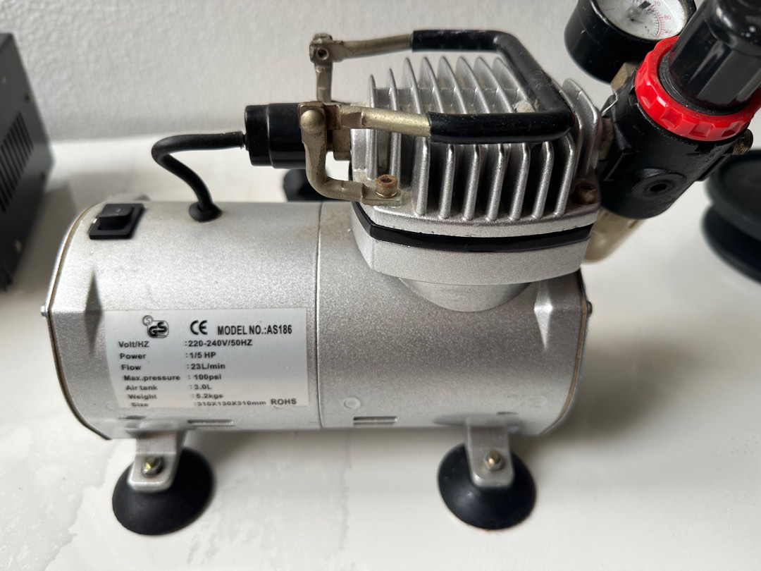 air compressor As186 for airbrush, Everything Else on Carousell