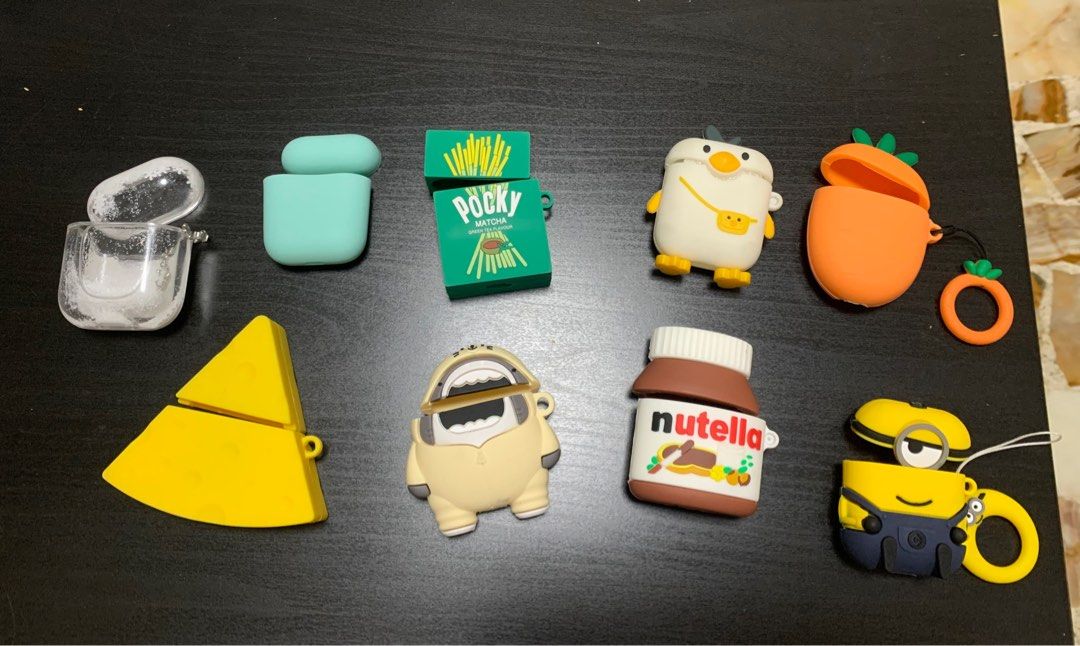 Airpods Gen 1/2 Cases (Cheese, Mint, Snowflake, Pocky, Shark, Nutella ...