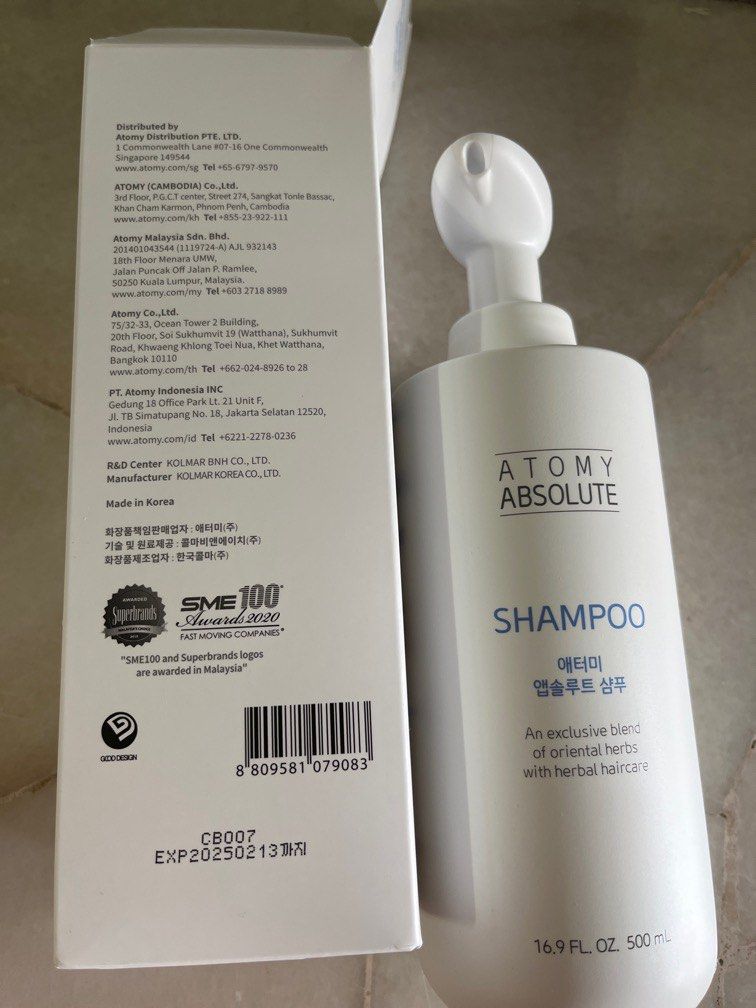 Atomy Absolute Shampoo, Beauty & Personal Care, Hair on Carousell