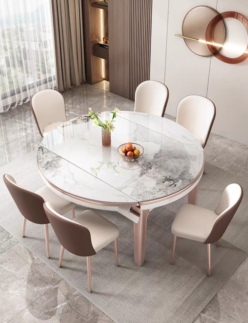 bElinG Extendable Dining Table Set, Furniture & Home Living, Furniture ...