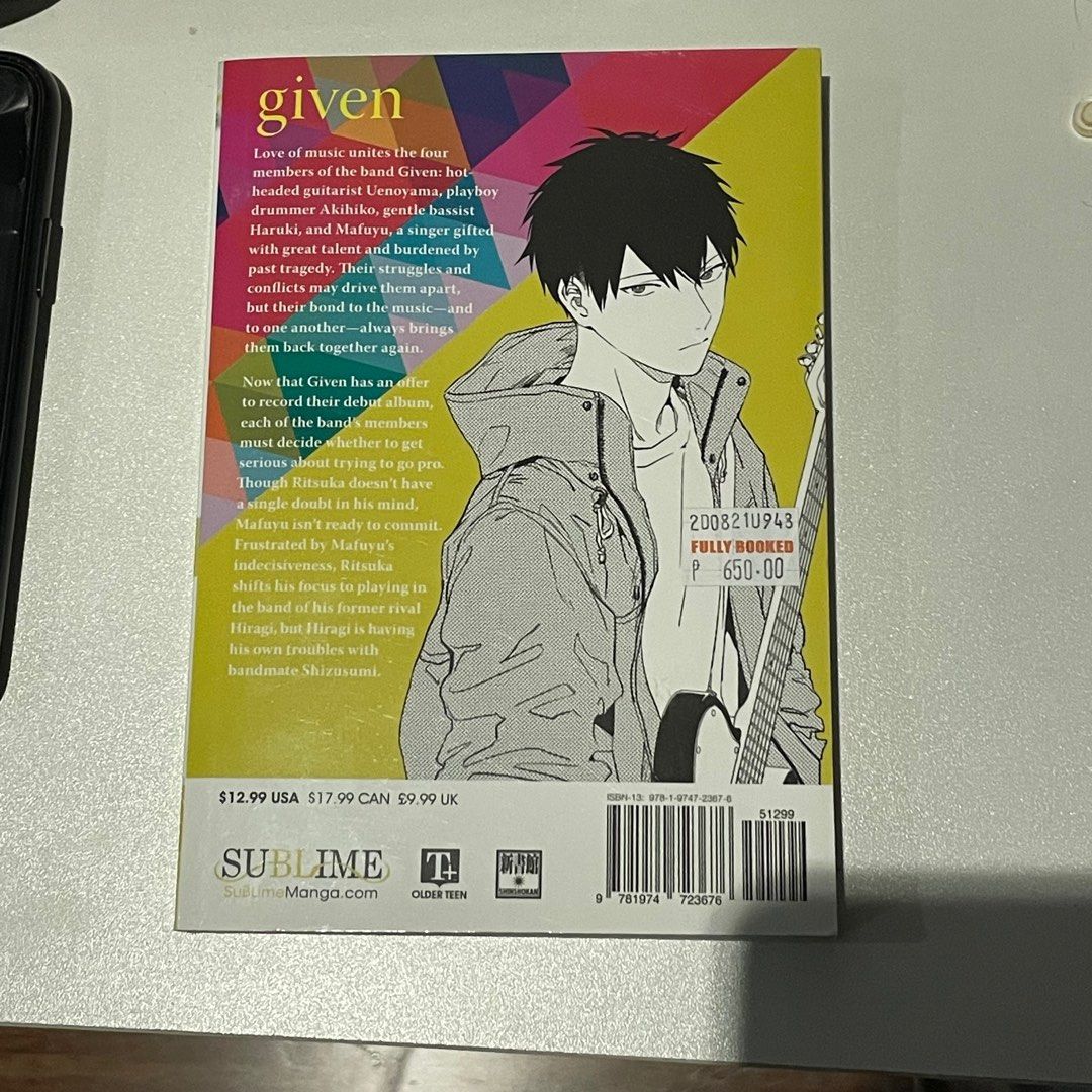 BL given anime manga vol 6 volume 6 on Carousell