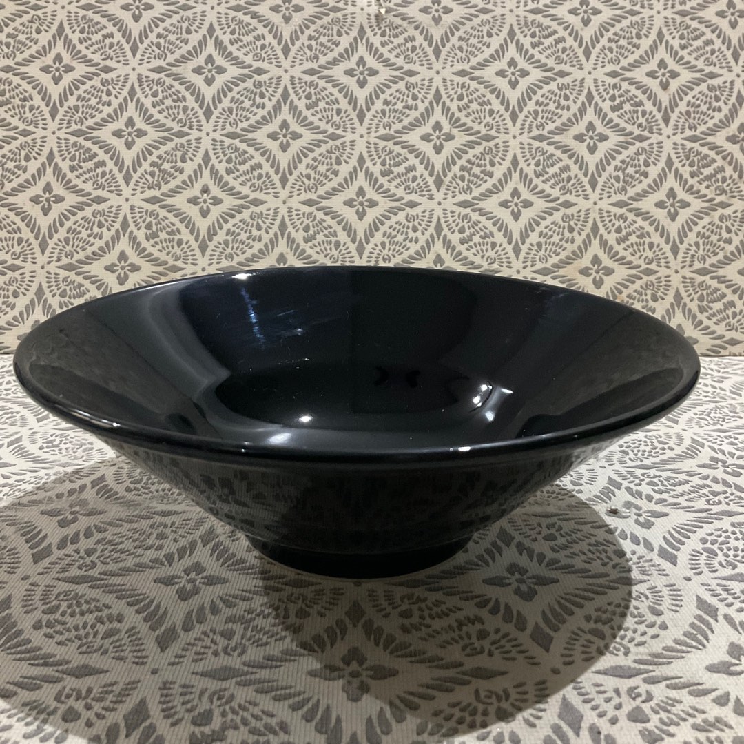 Black Glaze Ceramic Ramen Bulalo Bowl 7.75” x 2.5” inches, 1pc ...