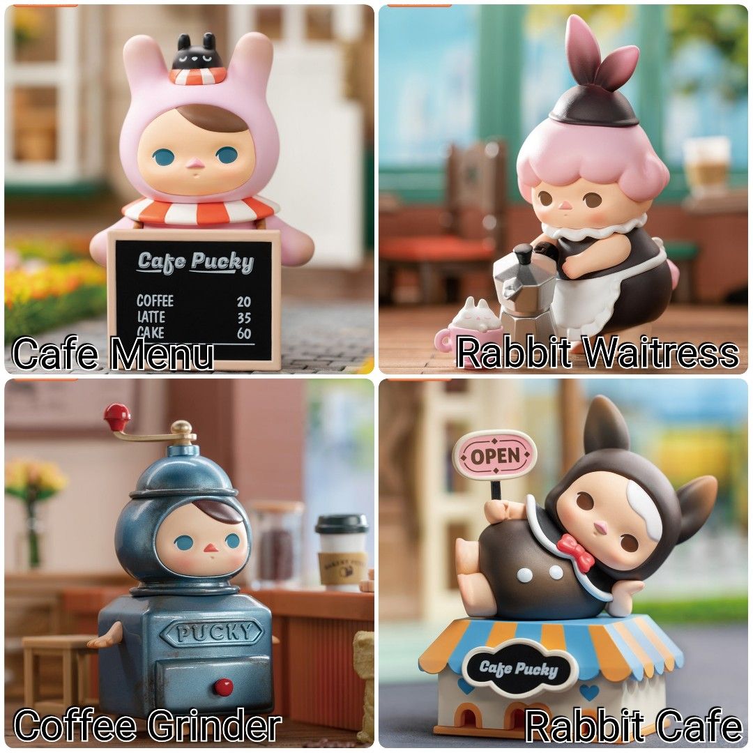 BN POP MART PUCKY - Rabbit Cafe Series - Cafe Menu / Rabbit Waitress ...