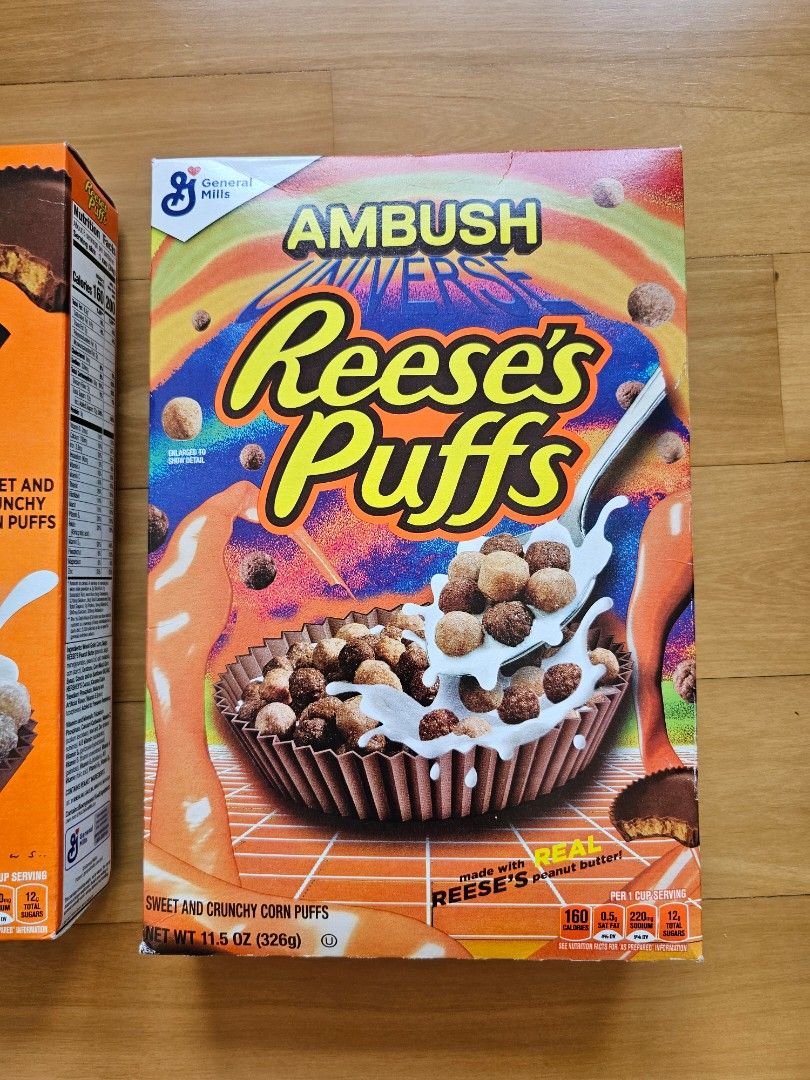 BNIB KAWS and Ambush Reese's Puffs cereal, Food & Drinks, Packaged ...