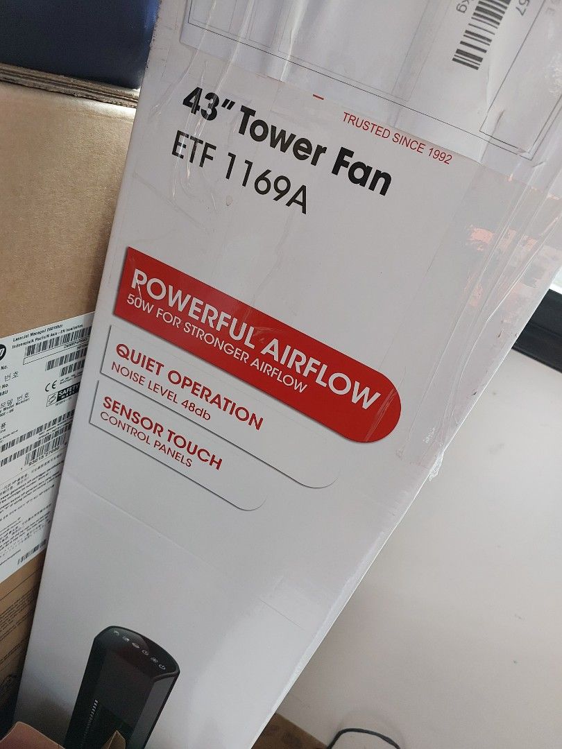 *Brand New* EuropAce Tower Fan 1.1m (ETF 1169A) (U.P $149), Furniture ...
