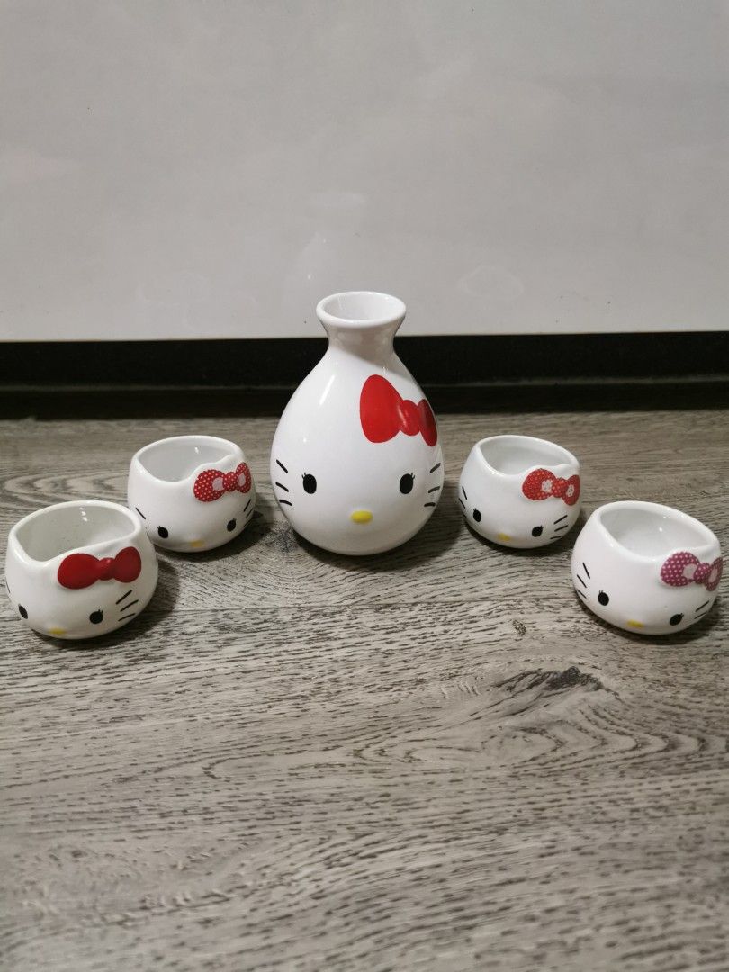 Brand New Hello Kitty Sake Set, Furniture & Home Living, Kitchenware ...