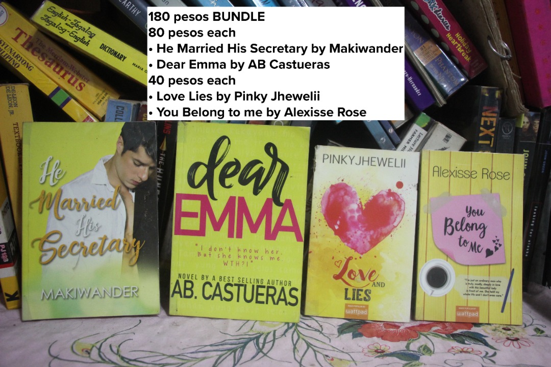 BUNDLE - Wattpad Books, Dear Emma by AB Castueras, he Married his ...