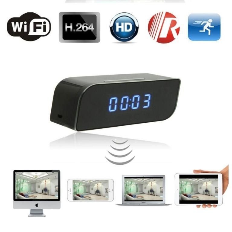 C0562 WIFI Hidden Camera Spy Camera Alarm Clock HD, Furniture & Home ...