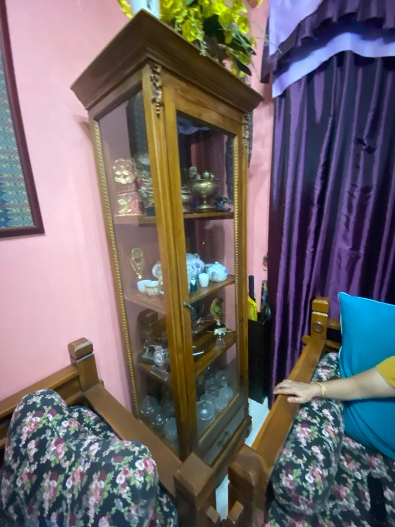 Cabinet Kayu Jati, Furniture & Home Living, Furniture, Shelves ...