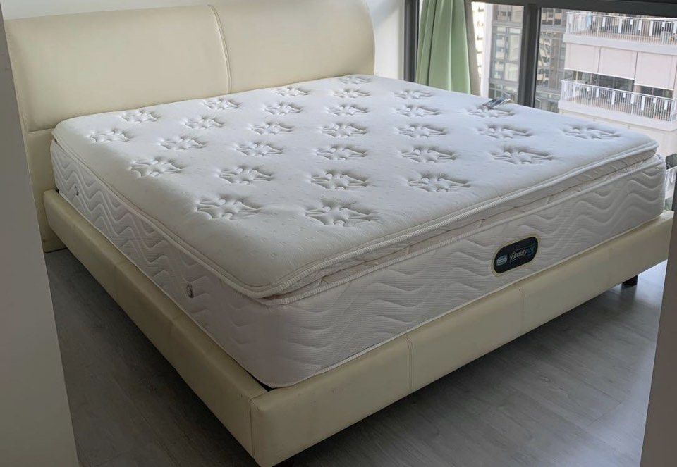 Castlery Seb Bed Frame with Simmon Mattress, King Size - $550 ...