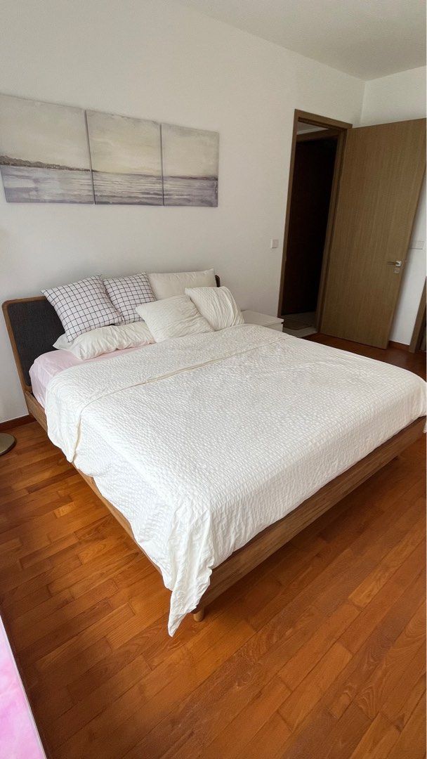 Castlery Seb Bed Frame with Simmon Mattress, King Size - $550 ...