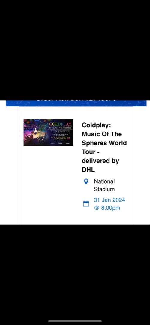 Coldplay General Standing 31st Jan 2024, Tickets & Vouchers, Event ...