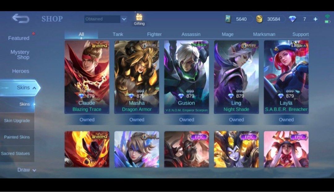 [Collector Wan Wan] [Legend Franco] [KOF Gusion] [Aspirants Fanny ...