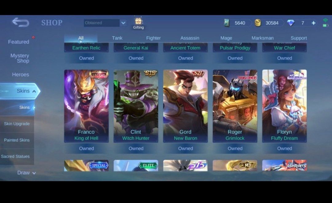 [Collector Wan Wan] [Legend Franco] [KOF Gusion] [Aspirants Fanny ...