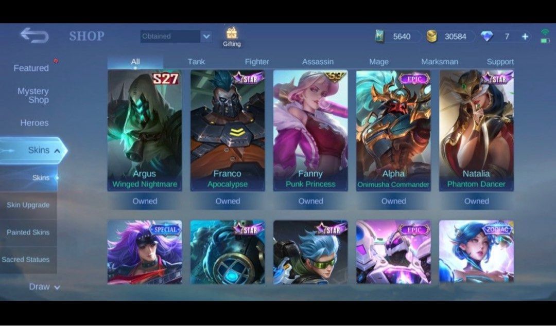 [Collector Wan Wan] [Legend Franco] [KOF Gusion] [Aspirants Fanny ...