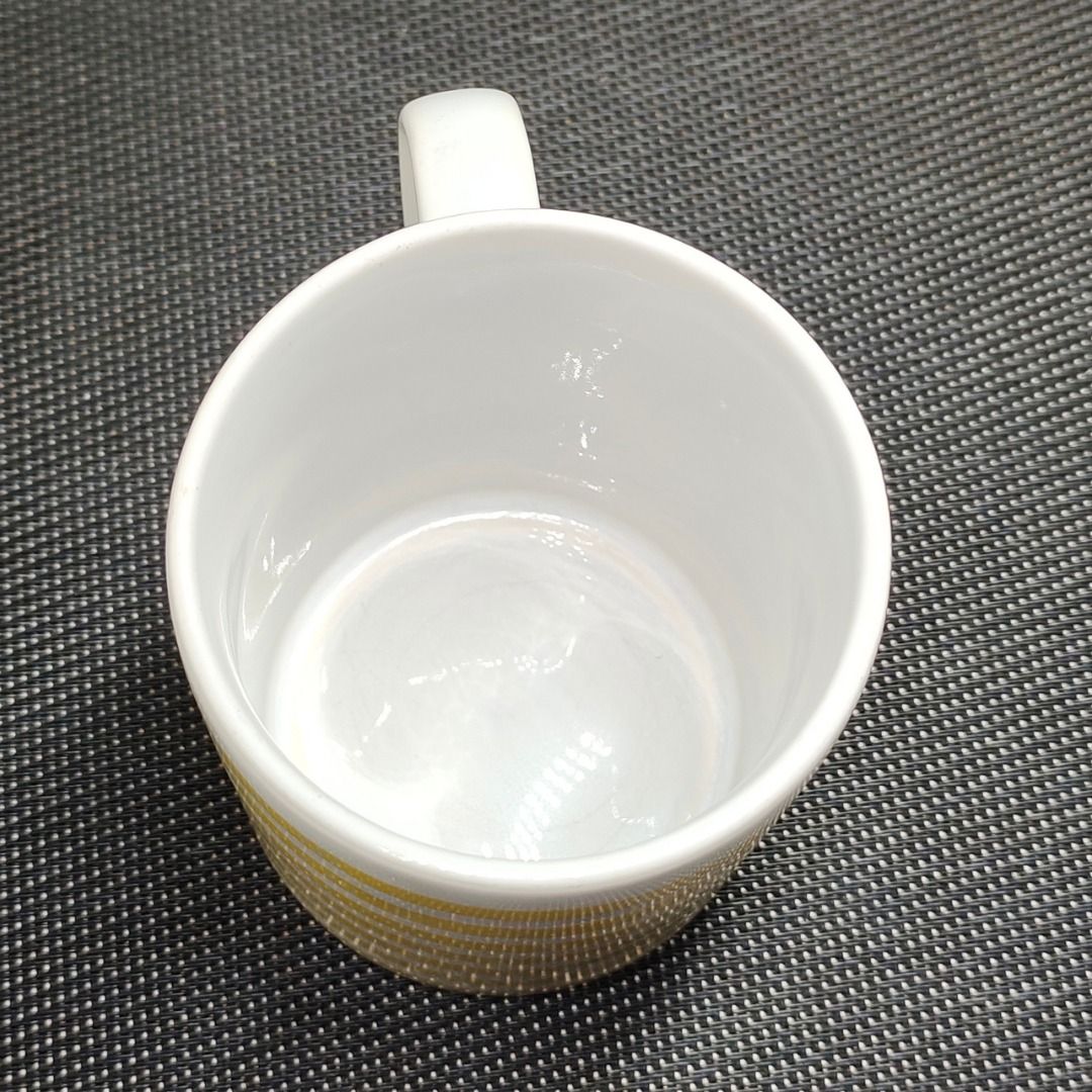 Coloroll Kilncraft Retro Yellow Stripes Stoneware Classic Mug Made in ...