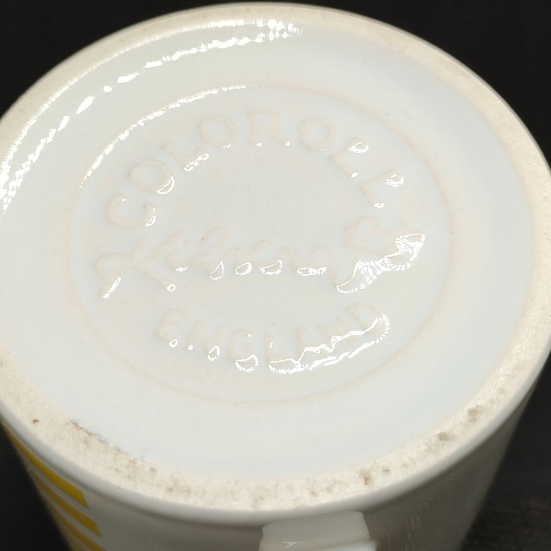 Coloroll Kilncraft Retro Yellow Stripes Stoneware Classic Mug Made in ...