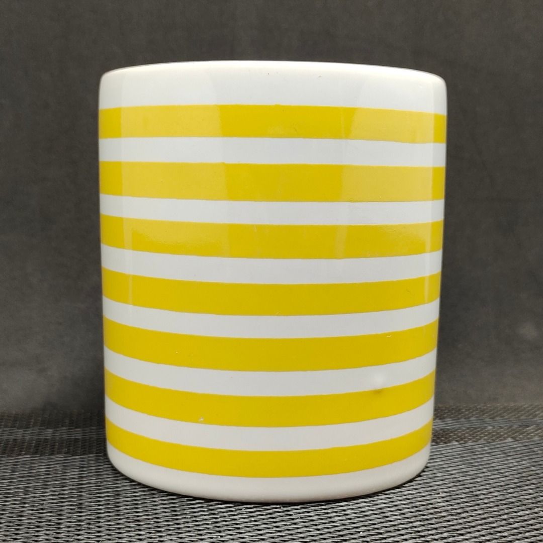 Coloroll Kilncraft Retro Yellow Stripes Stoneware Classic Mug Made in ...