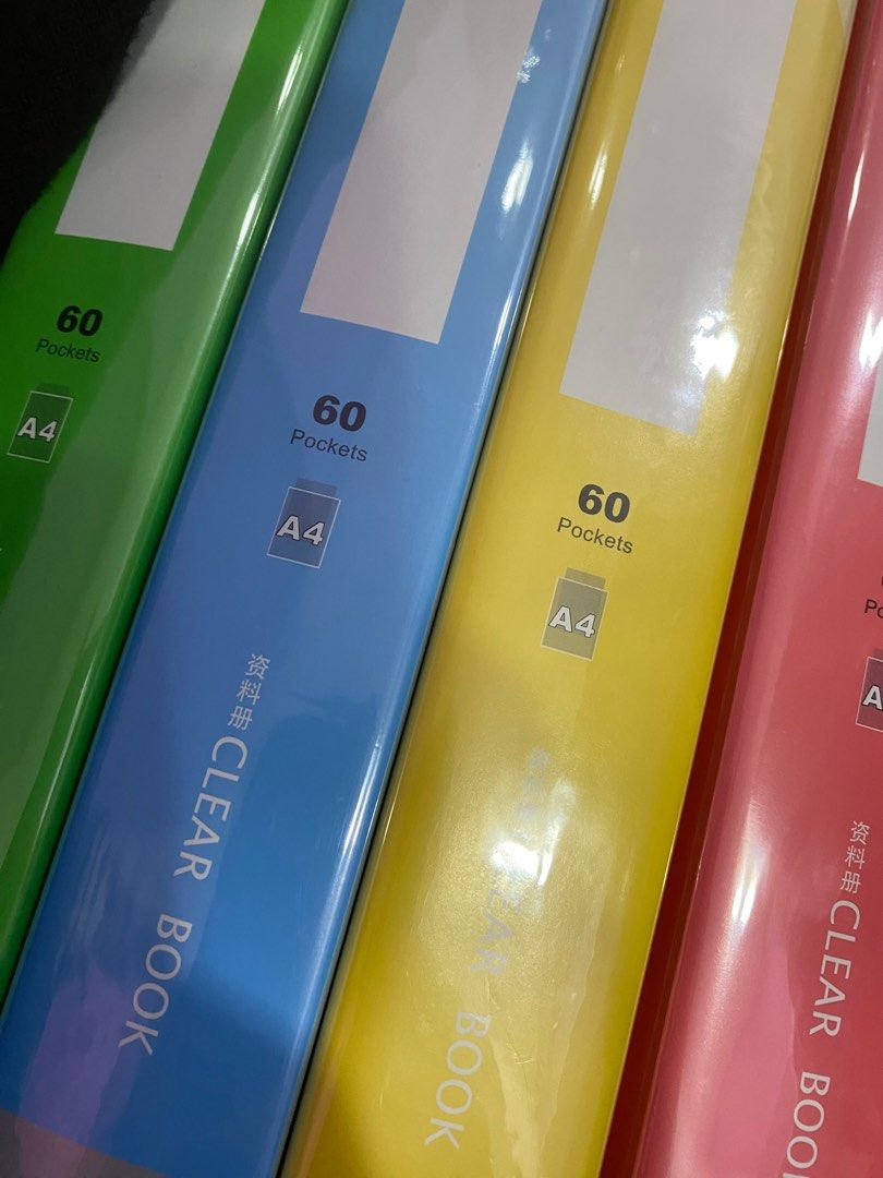 Comix A4 Clear Book File Holder/Clear Holder Solid 60 Pockets, Hobbies ...