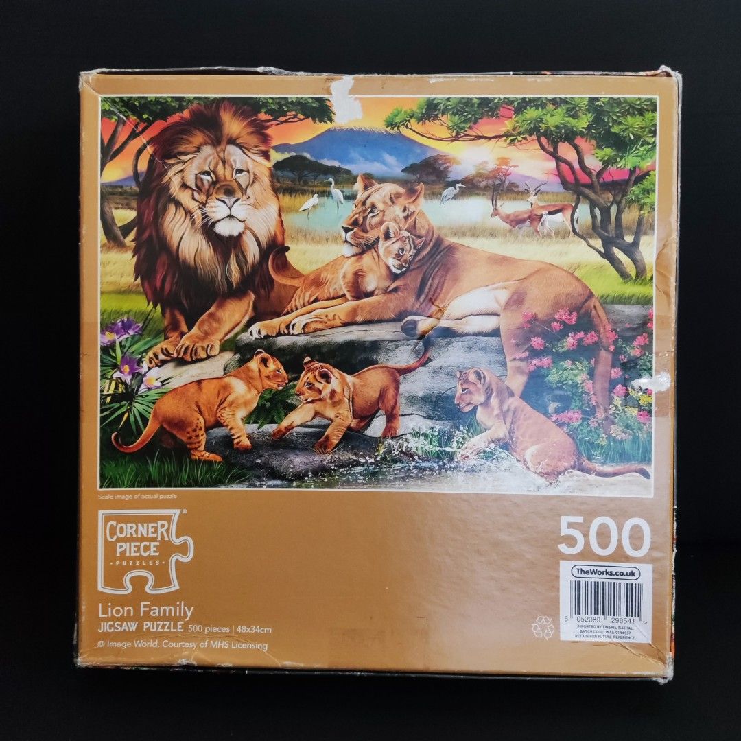 Corner Piece Lions Puzzles Bundle (Counted, Complete), Hobbies & Toys ...