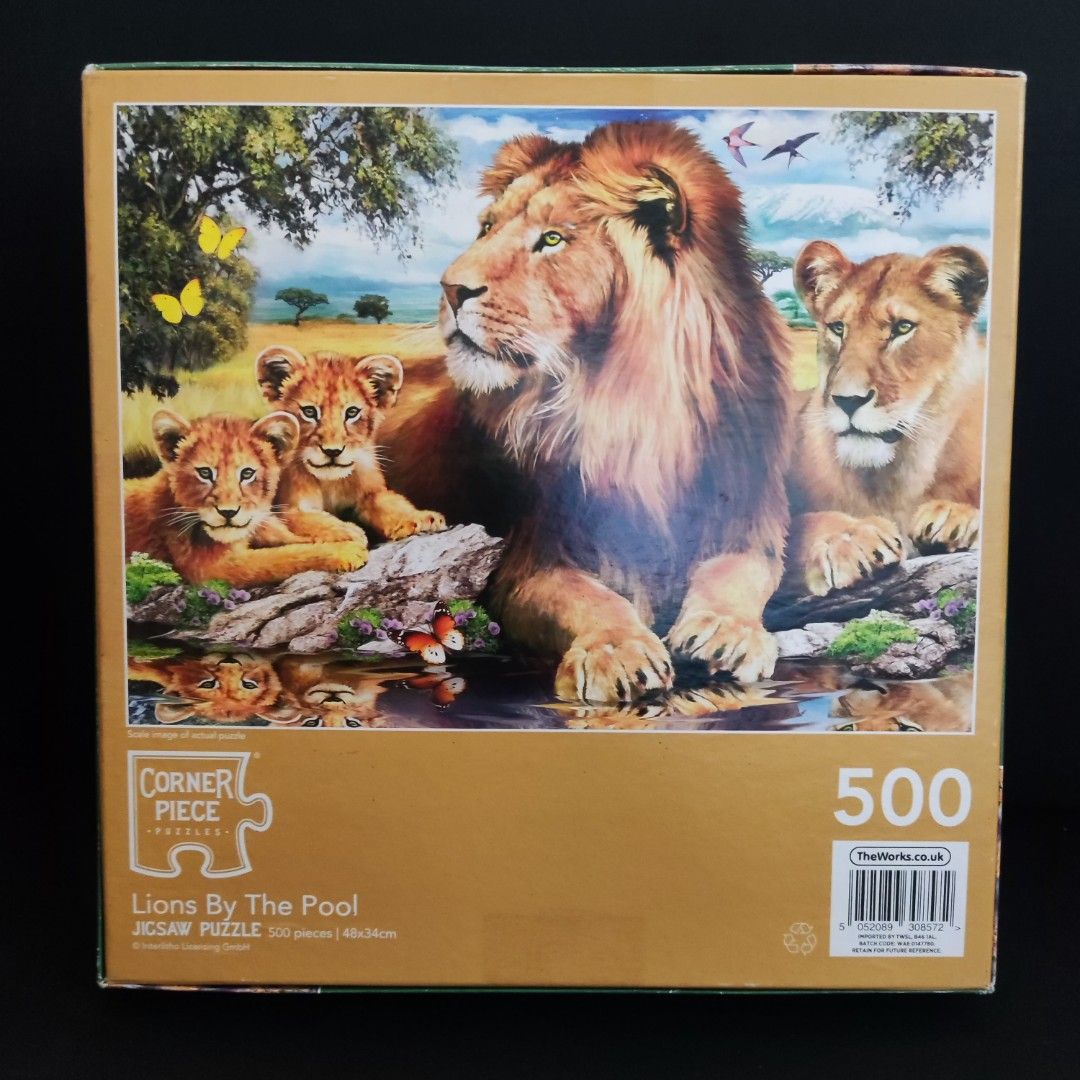 Corner Piece Lions Puzzles Bundle (Counted, Complete), Hobbies & Toys ...