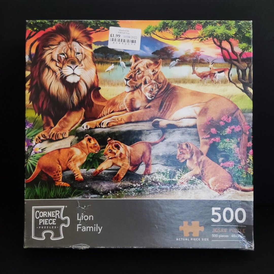 Corner Piece Lions Puzzles Bundle (Counted, Complete), Hobbies & Toys ...
