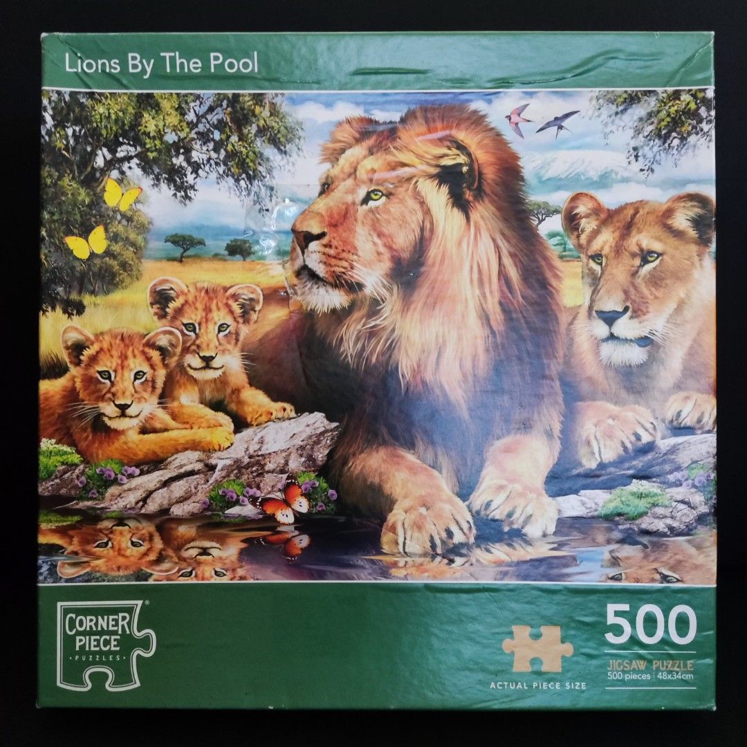 Corner Piece Lions Puzzles Bundle (Counted, Complete), Hobbies & Toys ...