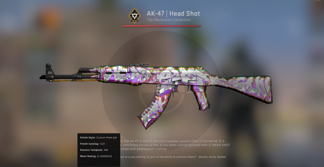 CSGO AK Head Shot Minimal Wear, Video Gaming, Gaming Accessories, In ...