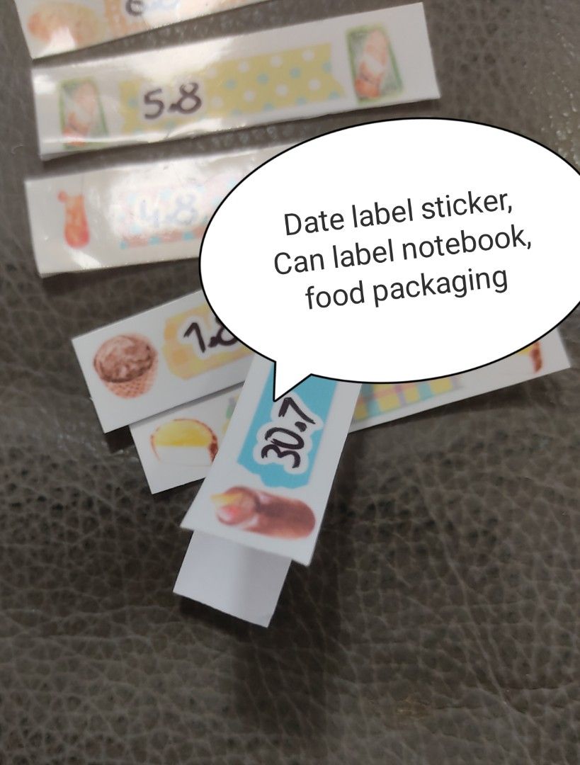 Date or Name label stickers (handmade), Hobbies & Toys, Stationery ...