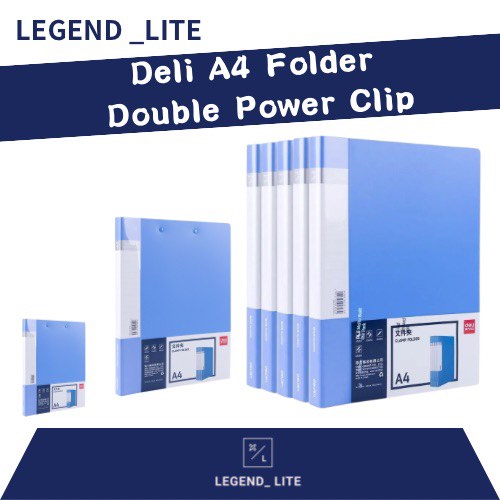 DELI A4 FOLDER DOUBLE POWER CLIP, Hobbies & Toys, Stationery & Craft ...