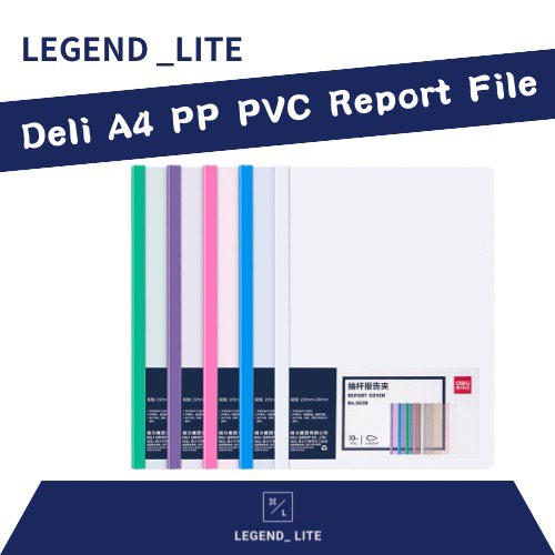 DELI A4 PP PVC REPORT FILE, Hobbies & Toys, Stationery & Craft ...