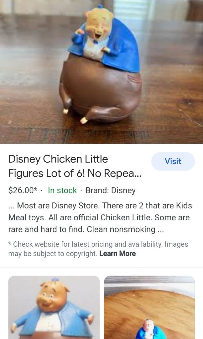 Disney Chicken little figure runt, Hobbies & Toys, Toys & Games on ...