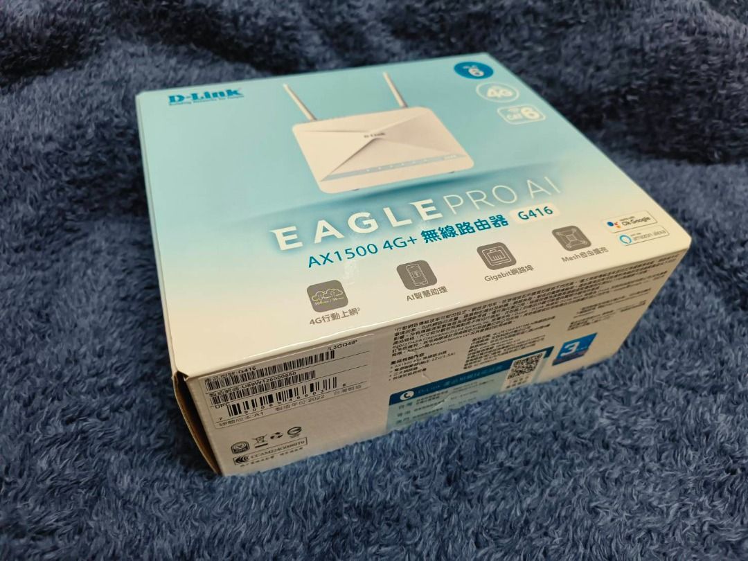 D-Link G416 4G LTECat.6 AX1500無線路由器 (保固中) (二手4G分享器), 電腦及科技產品, 電腦周邊產品, Wifi及上網相關產品在旋轉拍賣