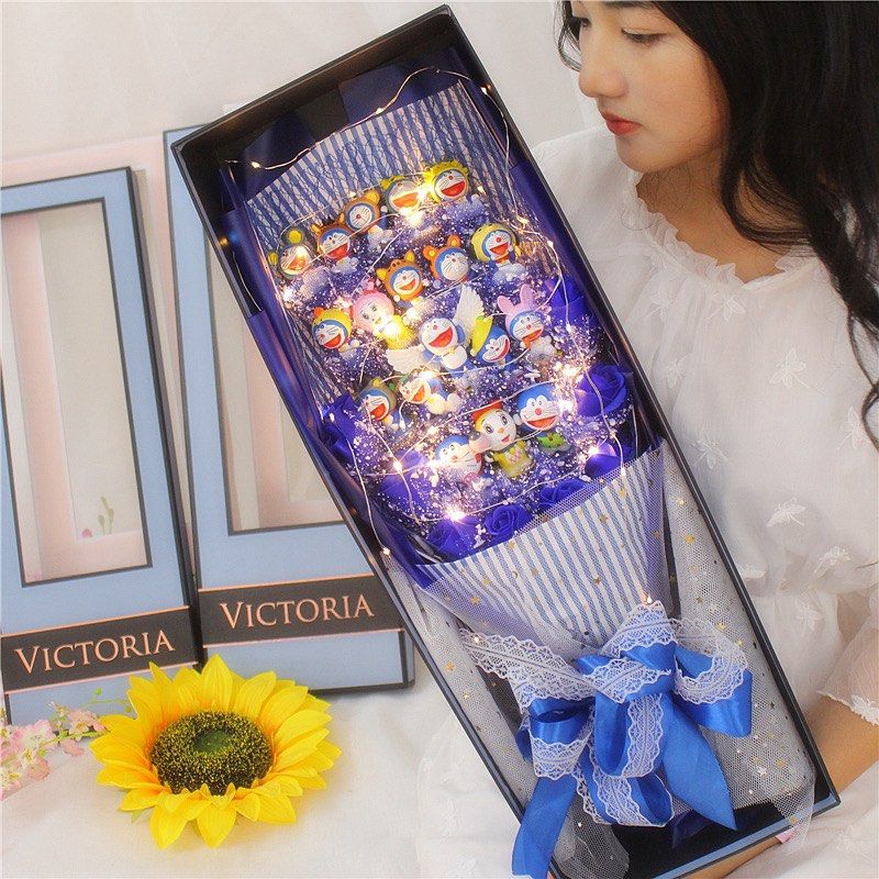 Doraemon cartoon bouquet gift, Hobbies & Toys, Stationery & Craft ...