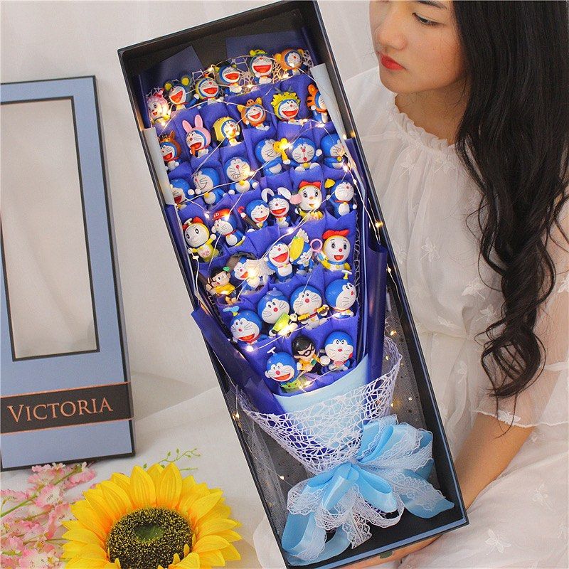 Doraemon cartoon bouquet gift, Hobbies & Toys, Stationery & Craft ...